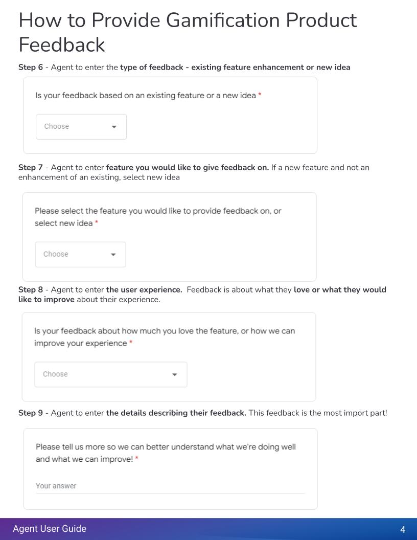 Agent - How to Provide Gamification Product Feedback – Datagamz